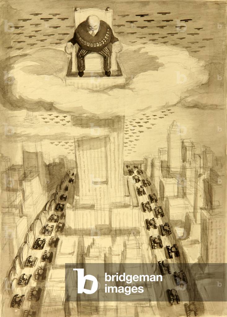 Image of Illustration to Vladimir Mayakovsky's poem 'Man', written 1918 ...