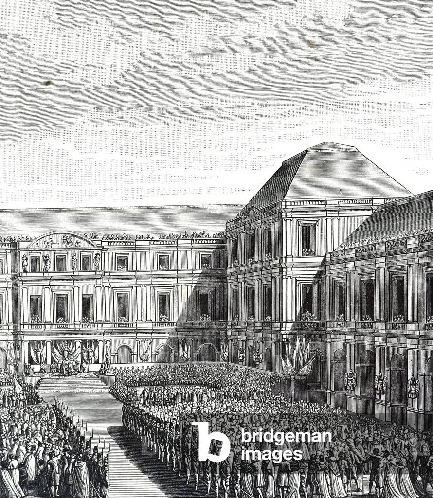 Image of Engraving depicting a festival celebrating Napoleon Bonaparte ...