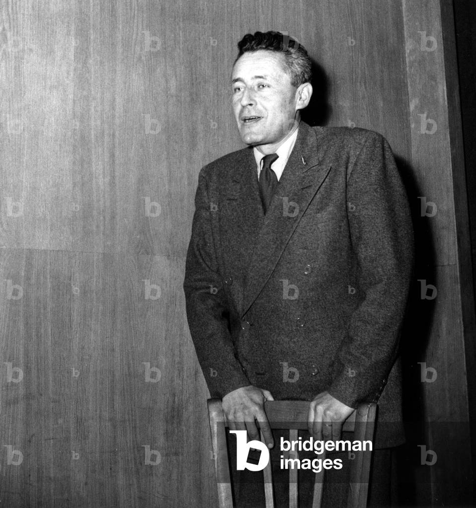 Image of French Explorer Paul Emile Victor Presenting To Journalists ...