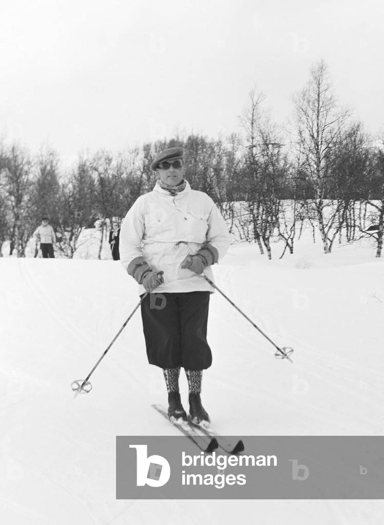 Image of Sikkilsdalen 1950415: The Norwegian royal family on Easter ...