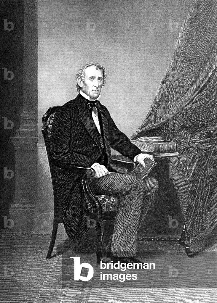 Image of John Tyler (1790-1862) 10th American President in 1841-1845 ...
