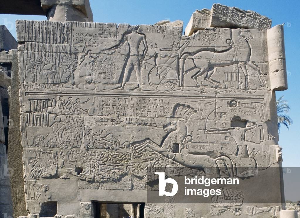 Image of Relief of Battle of Kadesh, won by Ramesses II in
