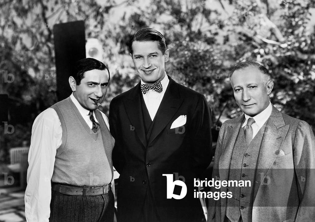 Image of Ernst Lubitsch, Maurice Chevalier and Adolph Zukor, 1932 (b/w ...