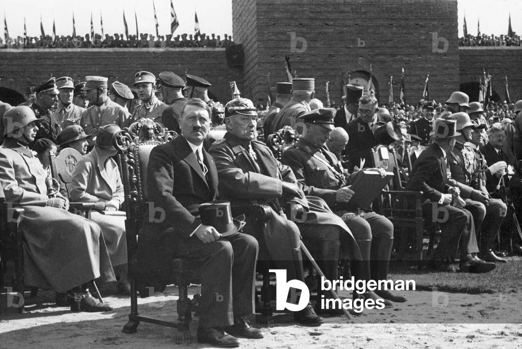 Image of Adolf Hitler. Paul von Hindenburg, Hermann Goering during the ...