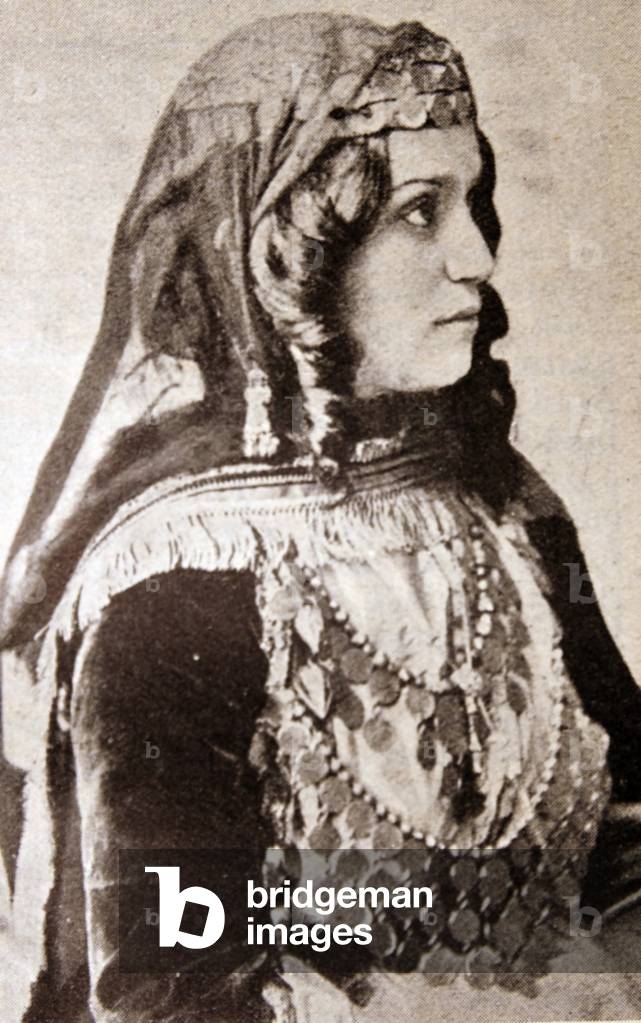 Image of Kuban Cossack woman, in traditional dress in Tsarist Russia ...