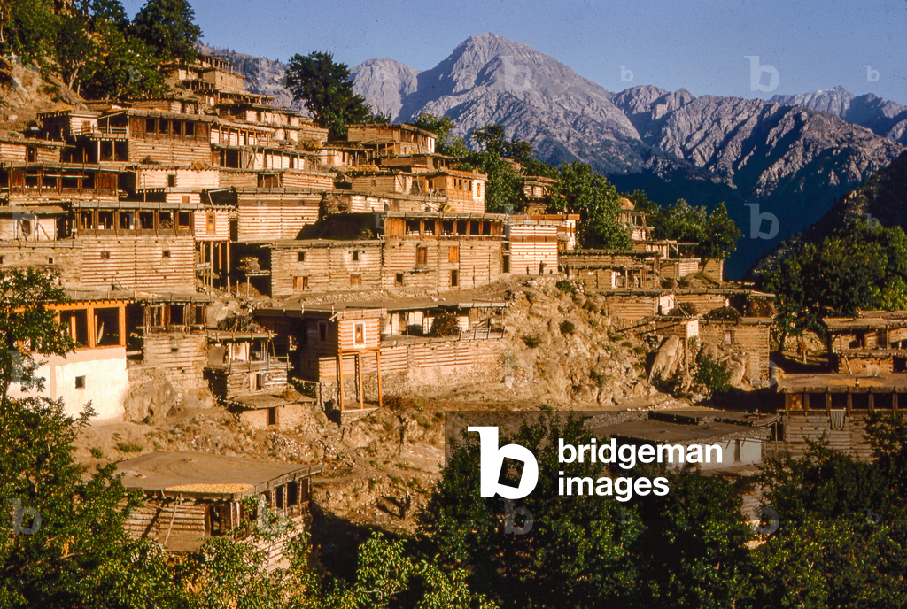 Image of Remote mountainside village of Kamdesh in Nuristan is covered ...