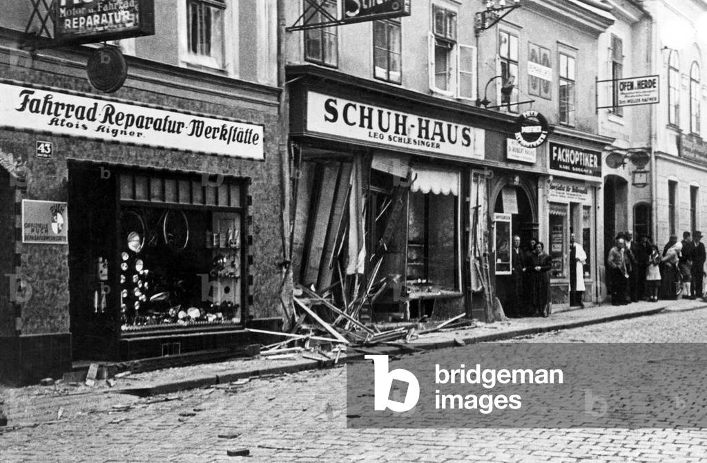 Image of Austria: A Jewish-owned shoe store that was destroyed by the