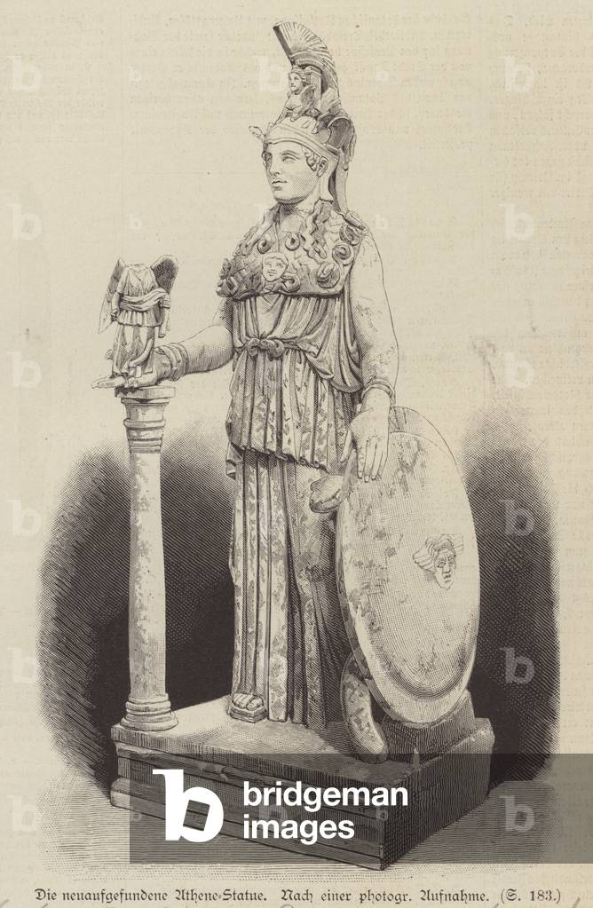 Image of Varvakeion Athena, Roman era statue of the ancient Greek ...