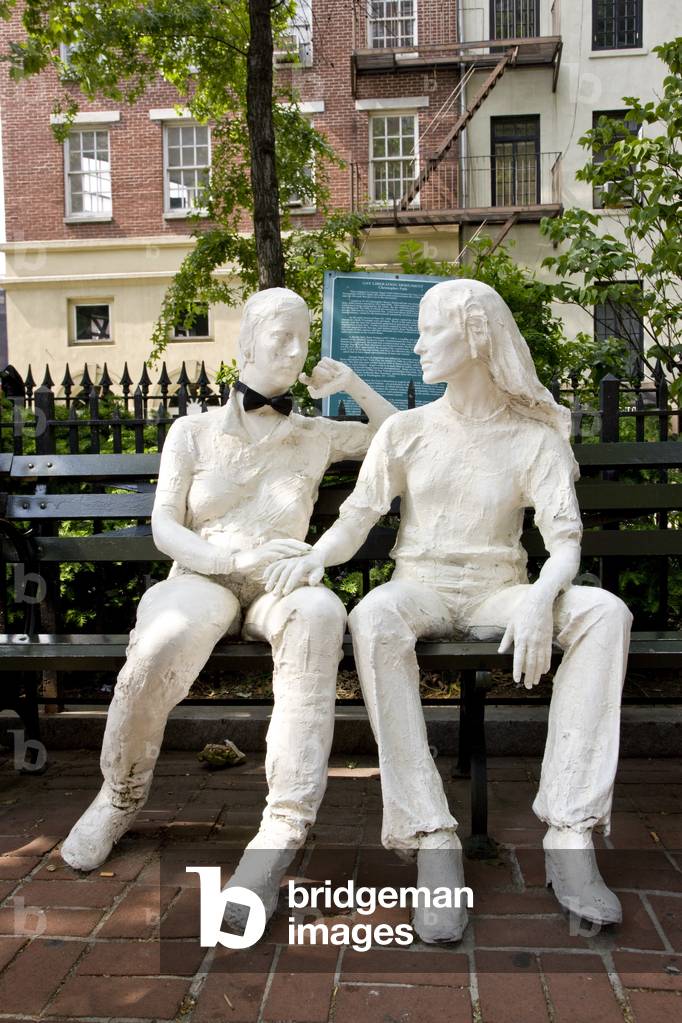 Image of Gay Liberation Monument in Christopher Park, Greenwich Village ...