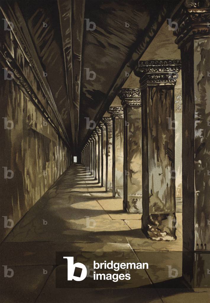 Image of Colonnade in the Temple of Jagganath, India (chromolitho) by ...