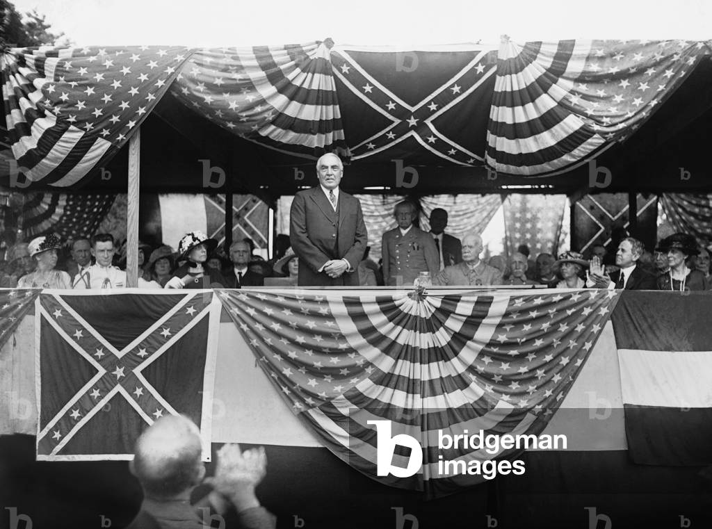 Image of President Warren Harding at Confederate memorial services at ...