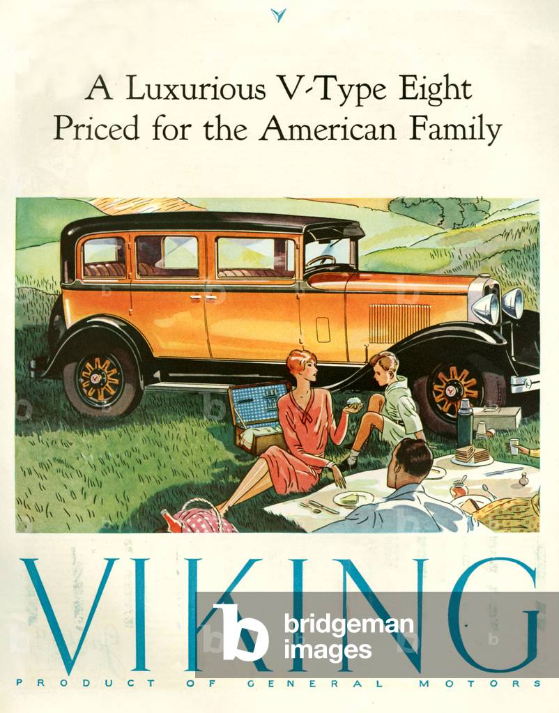 Image of Viking magazine advert, 1929 (colour litho) by American School ...
