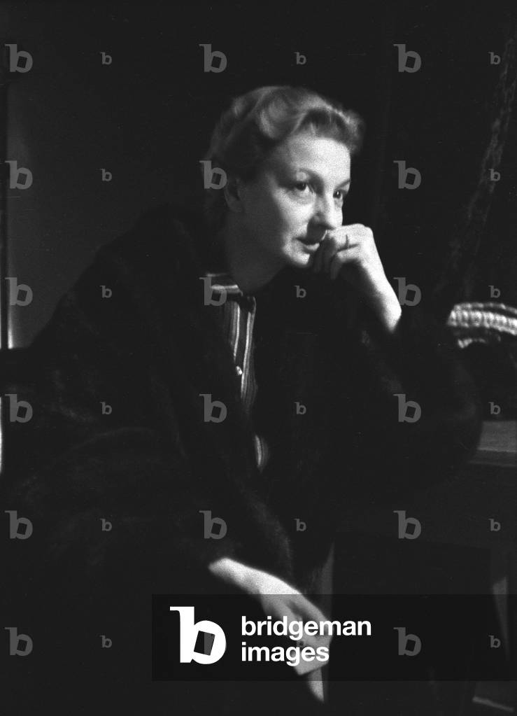 Image of Rome, Italy, 1958, Teatro Eliseo, The actress Rina Morelli ...