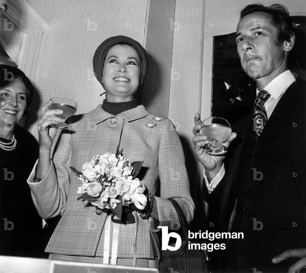 Image of Dress Designer Marc Bohan and Princess Grace of Monaco at