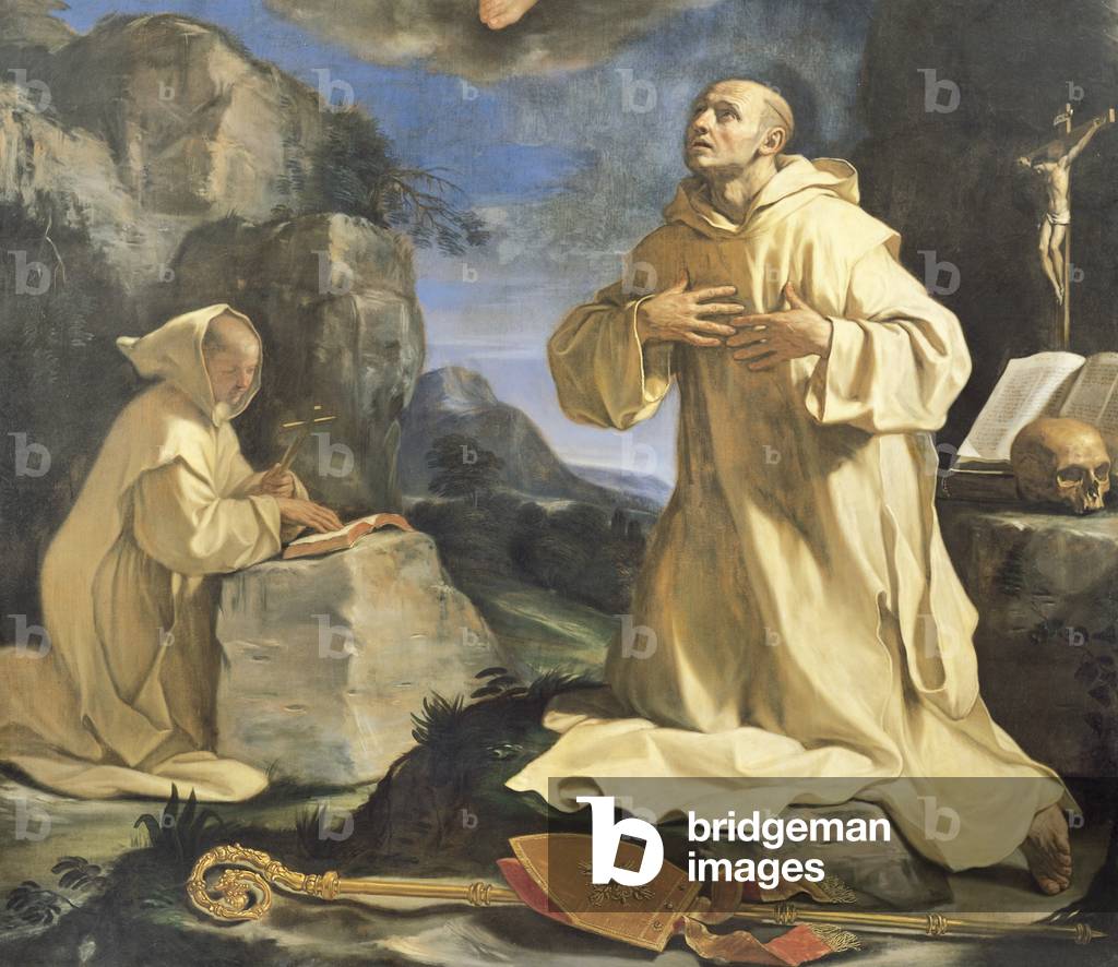 Image of The vision of St Bruno, 1647, by Giovanni Francesco Barbieri ...