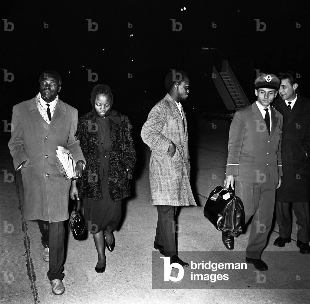 Image of Switzerland Cameroon Murder Felix Moumie (b/w photo)