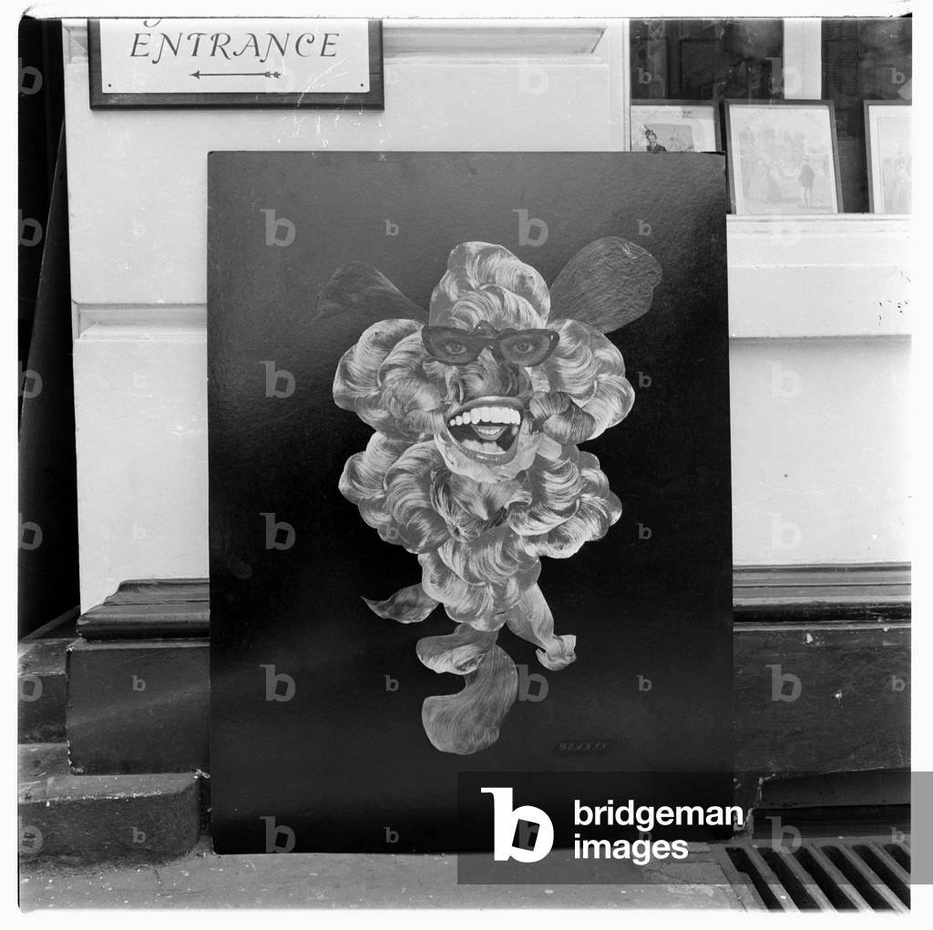 Image of Image of lost original collage artwork titled 'Portrait of ...