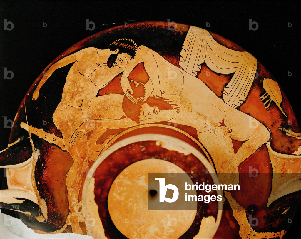 Image of Heracles and the Giant Antaios (terracotta) by Greek School