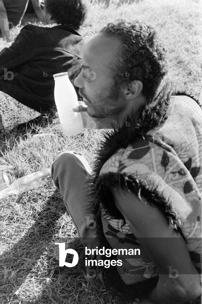 Image of Black and white photo of James Matthews at a jazz