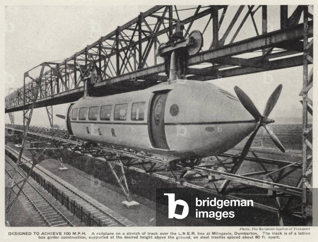 Image of Prototype railplane, invention of Scottish engineer George ...