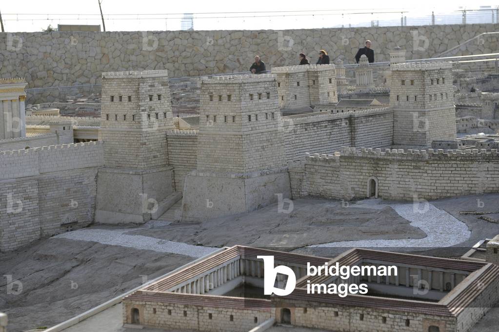 Image of Model of the city of Jerusalem. Israel.