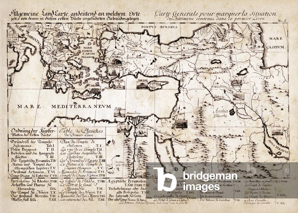 Image of CARTOGRAPHY Map of the Mediterranean of the 18th century ...