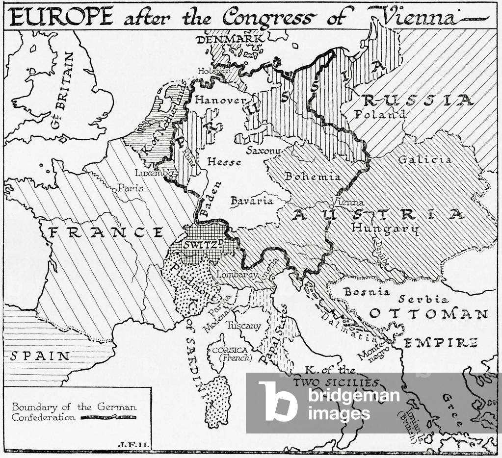 Mappa Muta Dell'europa 1815