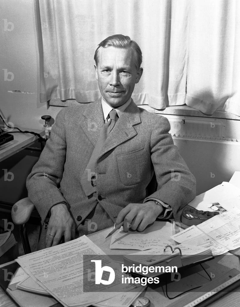 Image of Oslo March 1950 The author and NRK employee Arild Feldborg