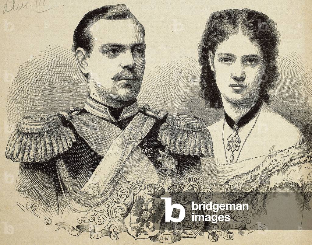 Image of Alexander III of Russia and His wife Maria Fedorvna, 19th