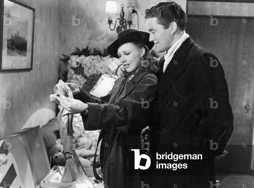 Image of Ginger Rogers, Dennis Morgan, on-set of the Film, "Kitty Foyle,
