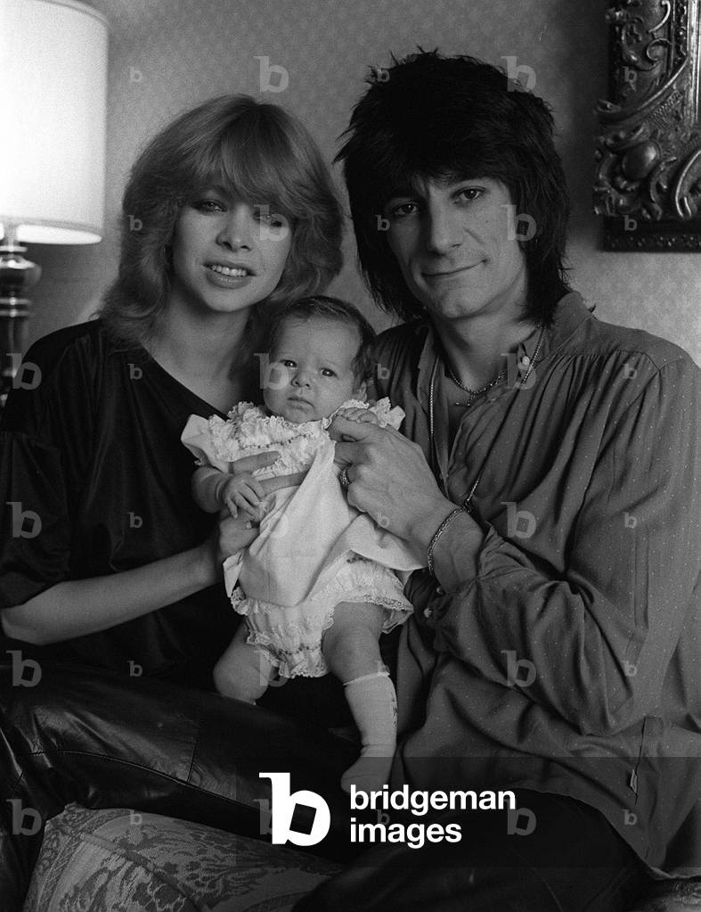 Image of Ronnie Wood with his wife former model Jo Howard and