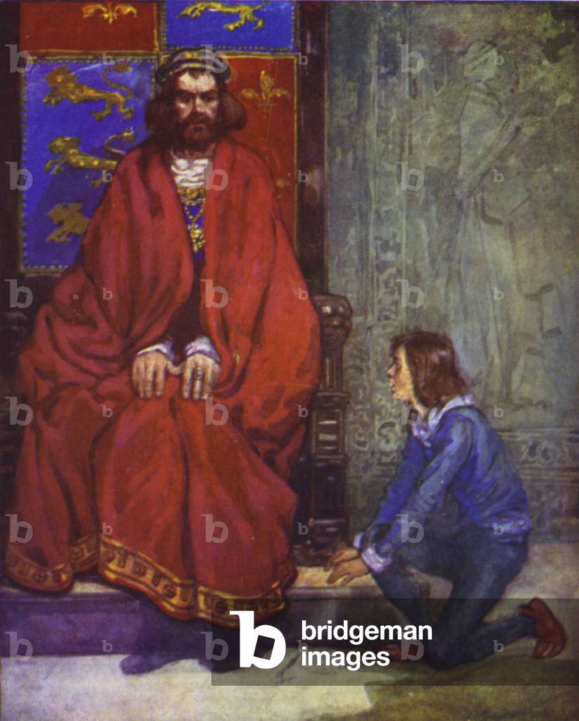 Image of The little boy telling King Henry I what had happened by ...