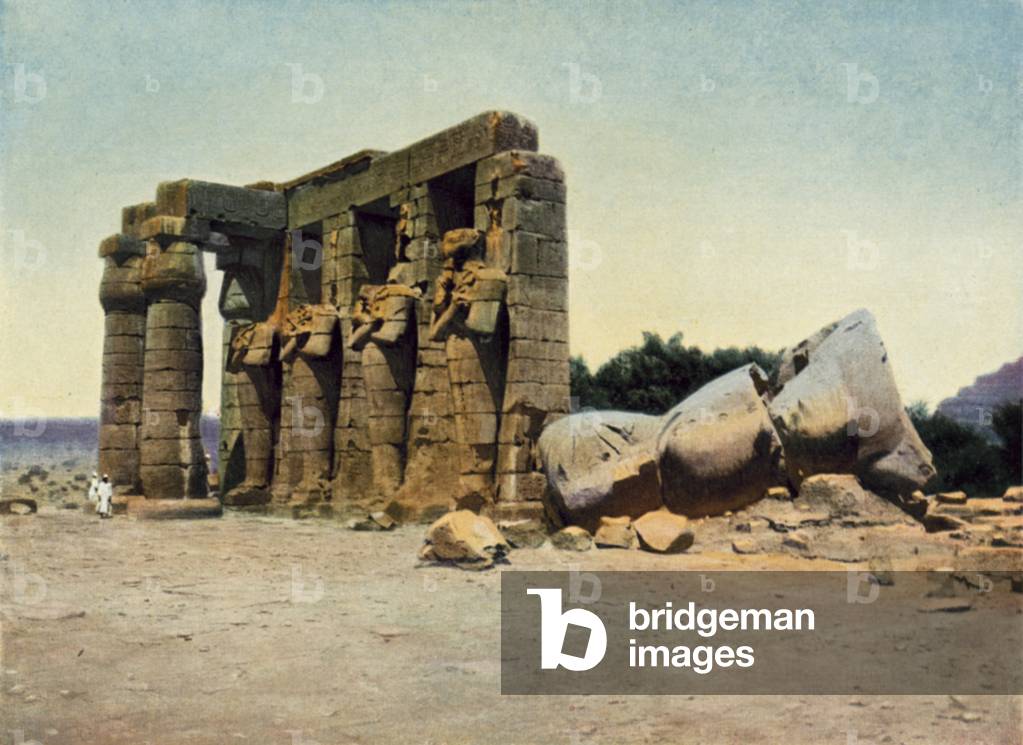 Image of Thebes, Ramesseum, Statue of Rameses II, the largest statue ...