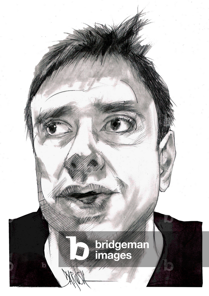 Image of Alessandro Di Battista, 2023 (digital coloured pencil drawing ...