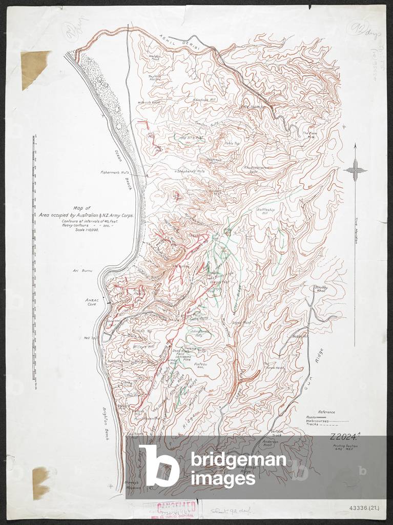 Image of A map of the area occupied by Australian and New