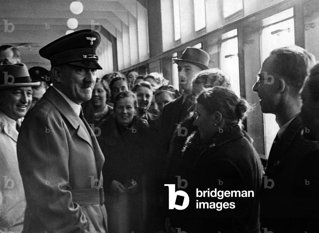 Image of Adolf Hitler aboard the KDF-ship 'Robert Ley', 1939 (b/w photo)