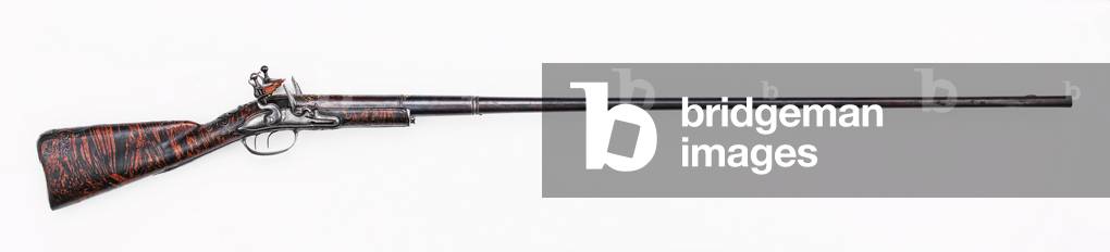 Image of Flintlock breech loading gun, c.1690 (wood & metal) by Gorgo ...