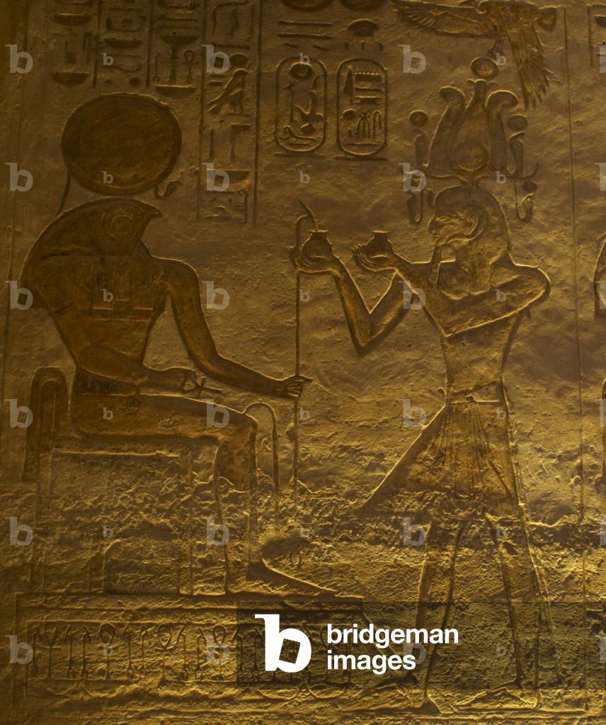 Image of Egyptian art. Great Temple of Ramses II. Relief depicting the