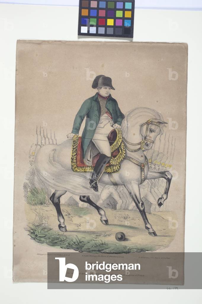 Image of Napoleon - The Hero Of 100 Battles (hand-coloured lithograph ...