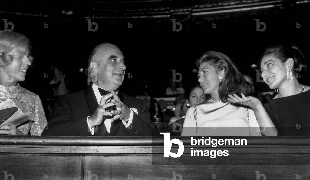 Image of Georges Pompidou, his Wife Claude Pompidou, Helene Rochas and ...