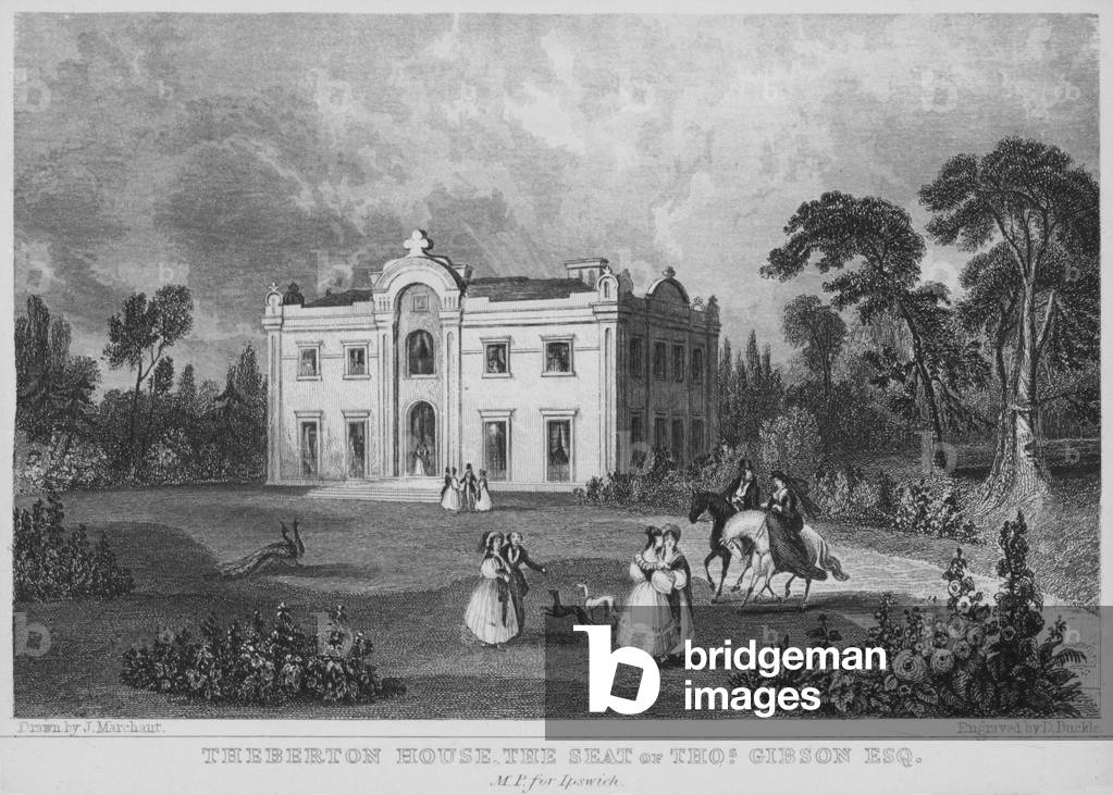 Image of Theberton House, the Seat of Thomas Gibson Esq, M P by English ...