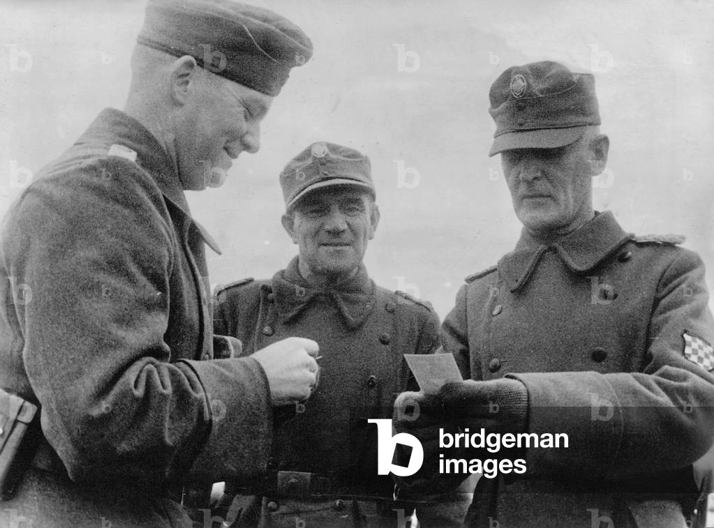 Colonel Markolj, commander of the Croatian Legion, 1942 (b/w photo) by