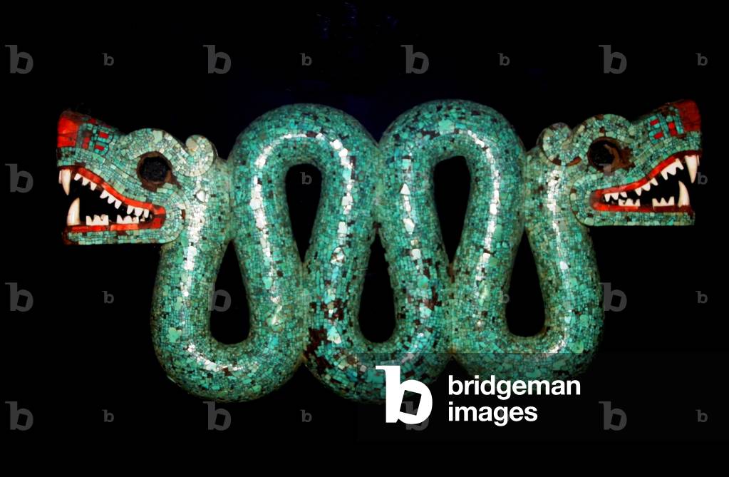 Image of Aztec -Mixtec Serpent 15th-16th Century (mosaic)