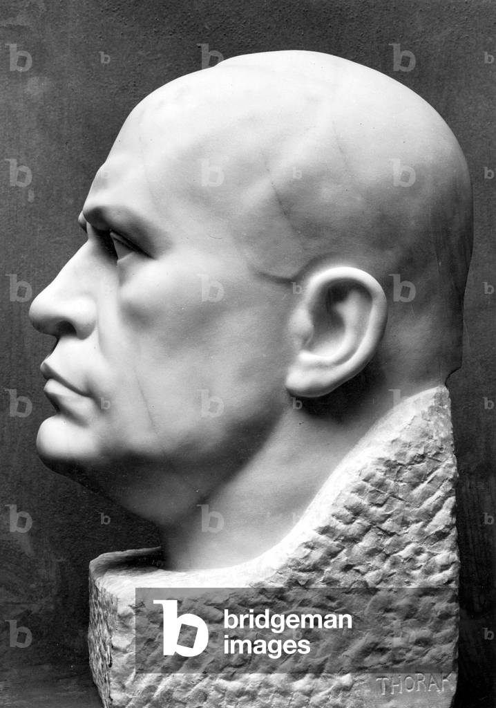 Marble bust of Benito Mussolini, 1942 (marble)