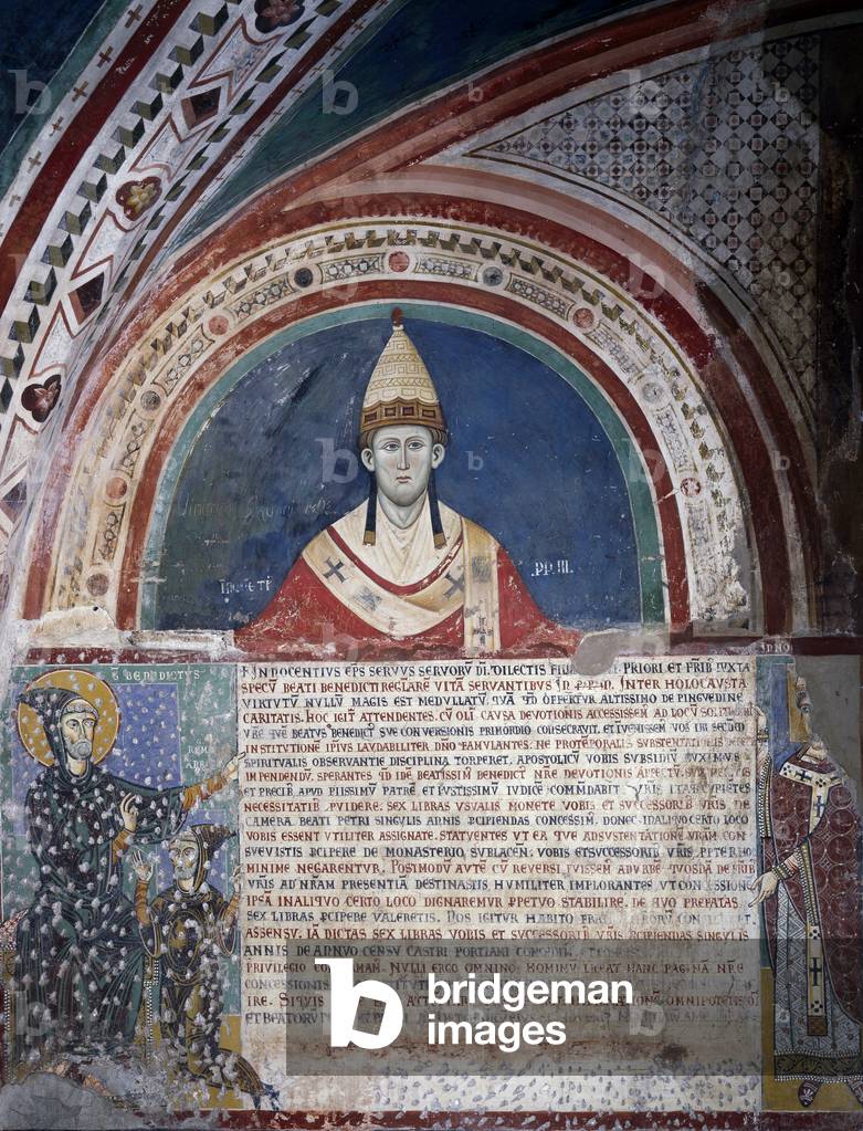 Image of Pope Innocent III, fresco, 13th century