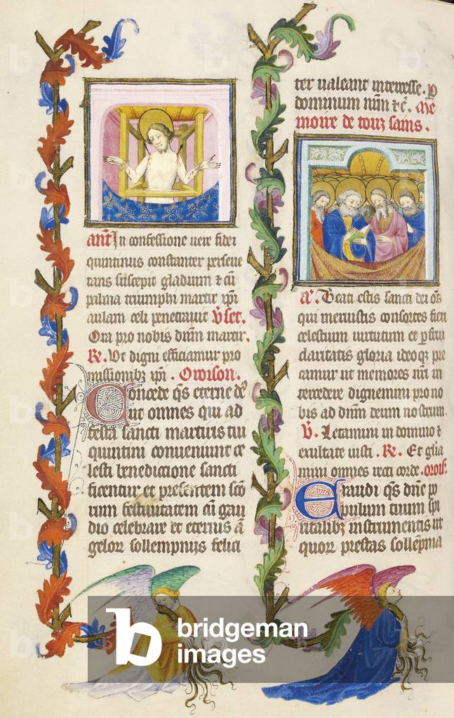 Image of Miniatures of Quentin (left) and of All Saints (right), with