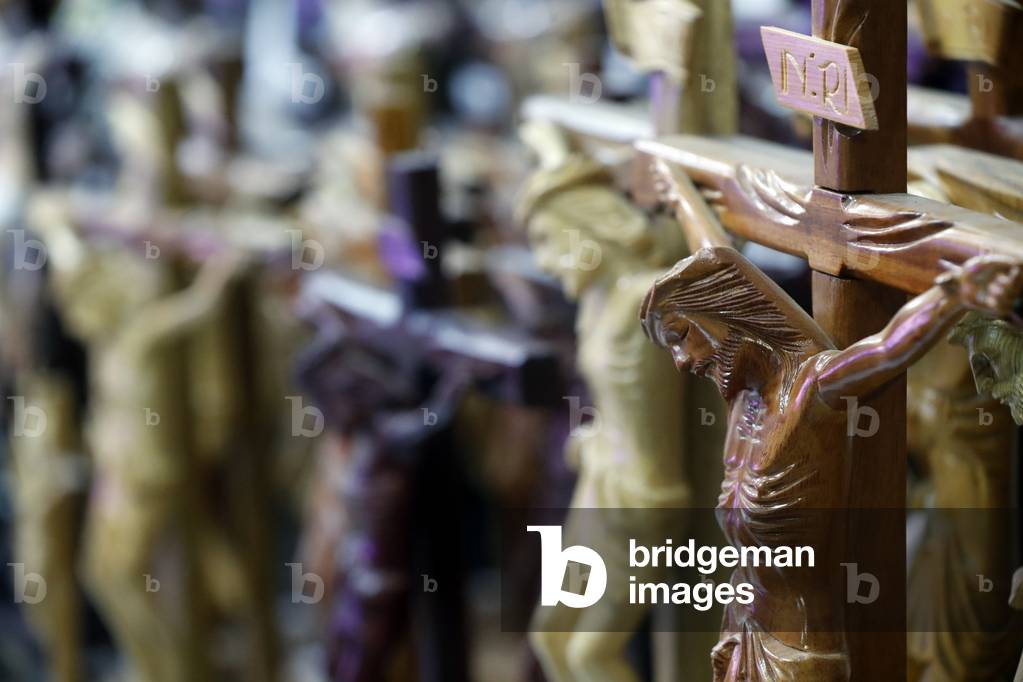 Image of Shop selling religious christian items, Jesus on the cross ...