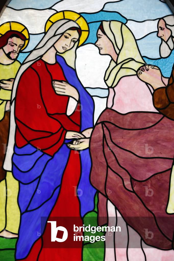 Image of Holy Rosary church, Stained glass window, The Visitation of the
