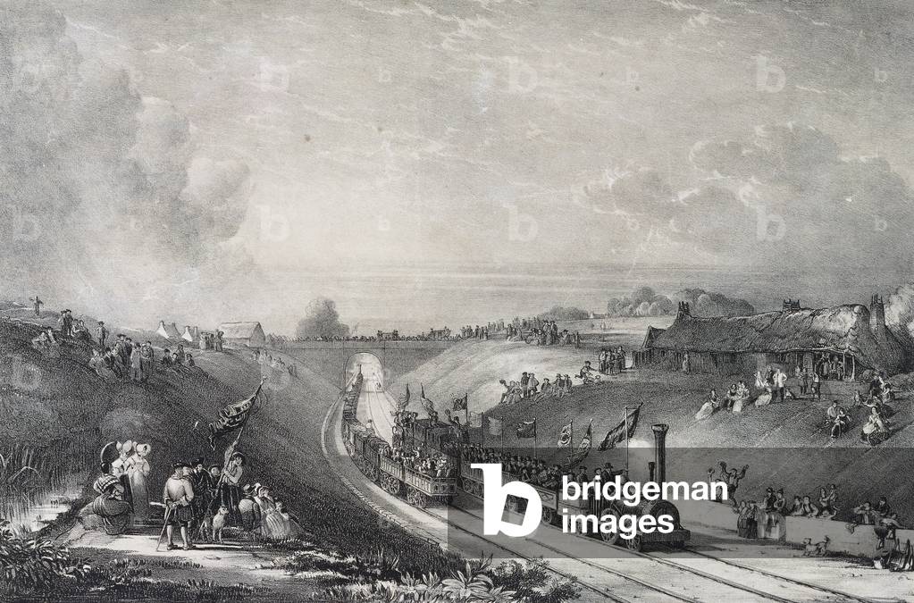 Image of Inauguration of Glasgow-Garnkirk railway line, England, UK ...