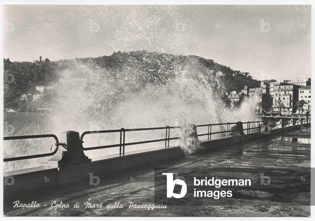 Image of Rapallo, colpo di mare sulla Passeggiata, c.1950 (postcard) by ...